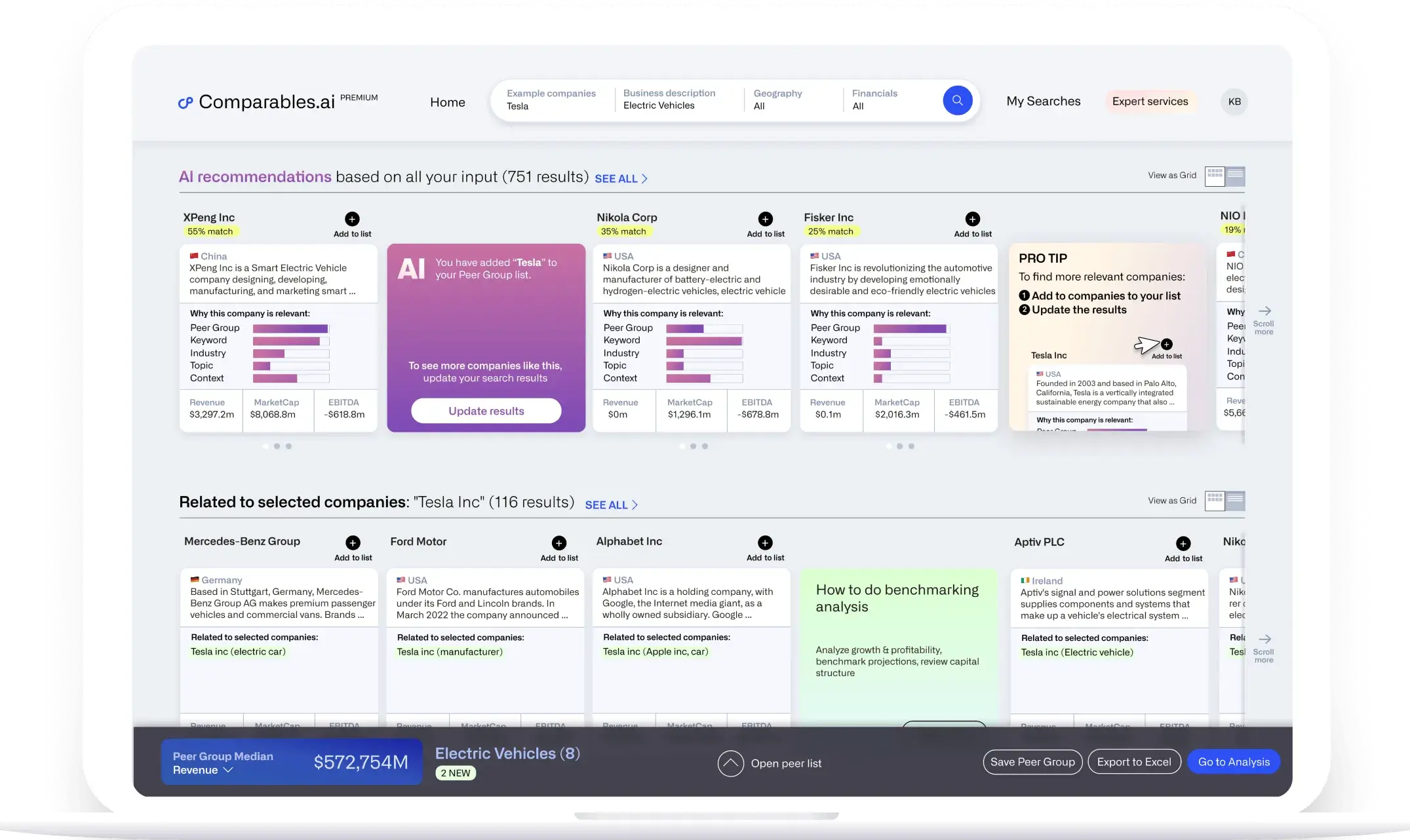 Comparables Ai Discover Comparable Companies